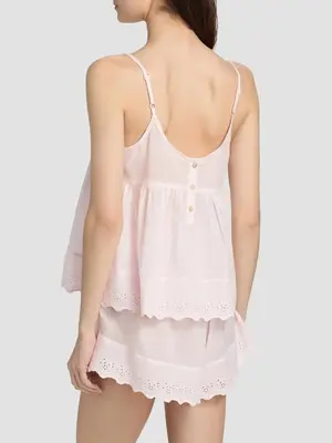 PAPINELLE Millie Broderie Cotton Short Pajamas