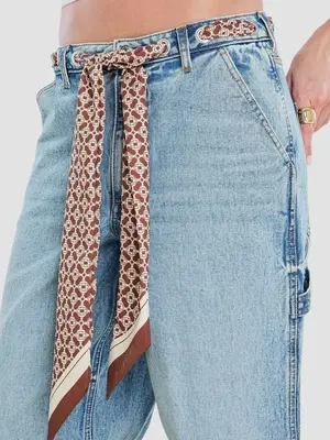 SEROYA Bond Sash Belt Baggy Jeans