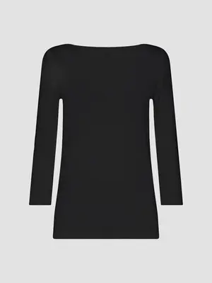 Wolford Cordoba Boatneck Three-quarter Sleeve Top Black