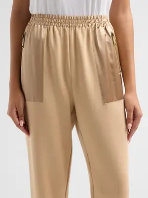 Ramy Brook Frances Satin-trim Pants - Camel