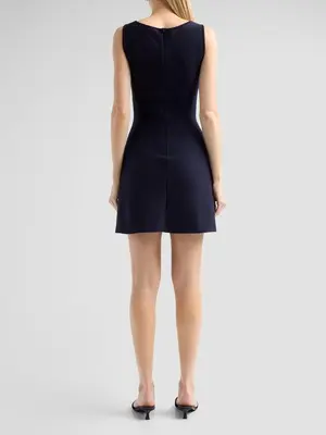 Oscar De La Renta Floral-embroidered A-line Mini Dress