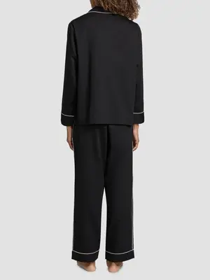 PAPINELLE Zoe Camp Collar Cotton-sateen Pajamas
