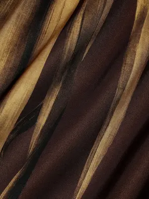Oscar De La Renta Palm Print A-line Midi-skirt