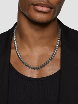 David Yurman Armory Necklace In Anthracite Titanium, 9.5mm