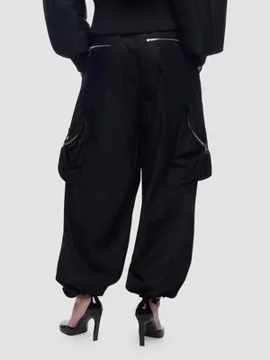 Attico Wide-leg Drawcord Cargo Pants