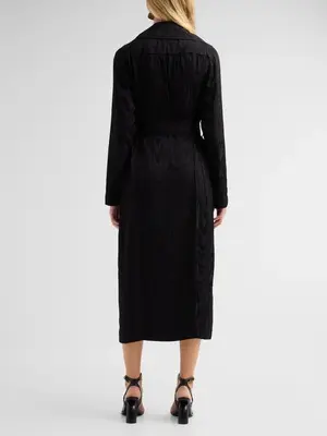 Dries Van Noten Rolana Moiré Trench Coat