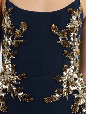 Rebecca Vallance Orla Embellished Stretch-crepe Strapless Gown