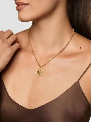 David Yurman Compass Amulet In 18k Yellow Gold With Diamonds, 21.3mm