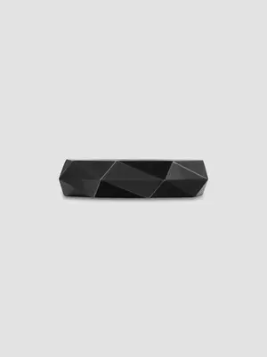 David Yurman Faceted Band Ring In Titanium, 6.2mm