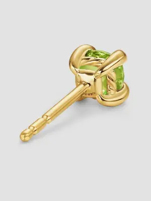 David Yurman Micro Chatelaine Stud Earrings In 18k Yellow Gold - Peridot
