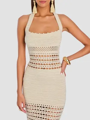 Retrofete Jaycee Crochet Midi Dress
