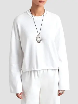 LA LIGNE Cotton Dominick Sweater - Ivory