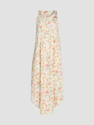 PAPINELLE Amber Floral Cotton Nightgown - Peach