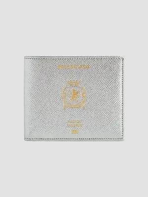 Balenciaga Passport Square Folded Wallet - Silver