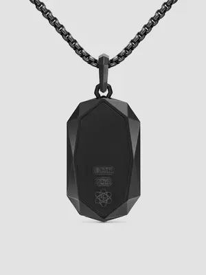David Yurman Faceted Amulet In Black Titanium