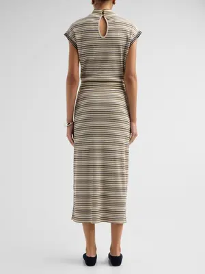 Ramy Brook Natalie Striped Midi Dress