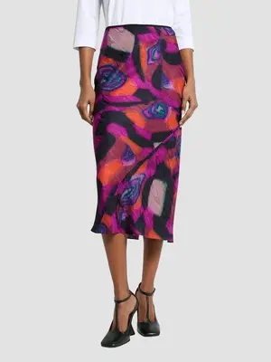 Dries Van Noten Sati Abstract Midi Skirt