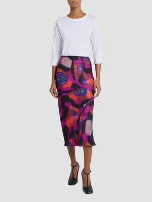 Dries Van Noten Sati Abstract Midi Skirt