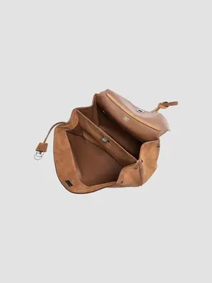 Balenciaga Rodeo Medium Suede Top Handle Bag - Camel