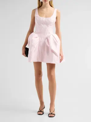 AKNVAS Ahlyn Brocade Cocktail Mini Dress