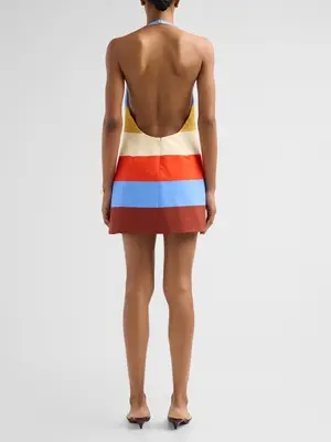 Retrofete Lanny Stripe Shift Mini Dress - Multi Stripe