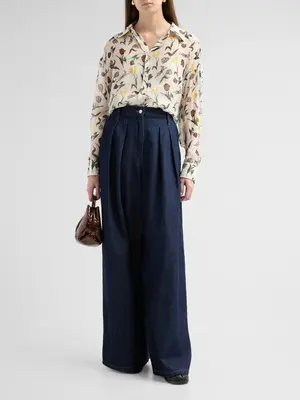 Dries Van Noten Pamplona Wide-leg Jeans