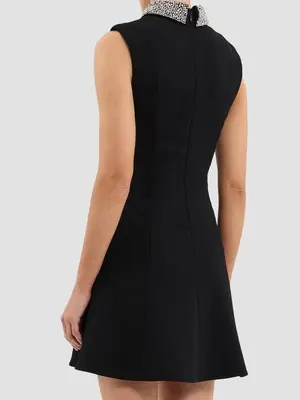Rebecca Vallance Violetta Diamanté-collar Minidress