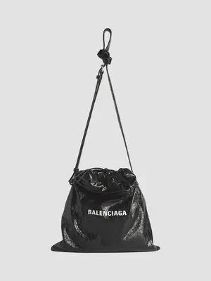 Balenciaga Shopper Dust Medium Crossbody Bag - Black