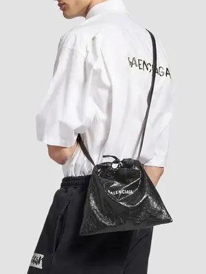 Balenciaga Shopper Dust Medium Crossbody Bag - Black