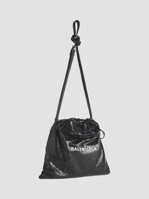 Balenciaga Shopper Dust Medium Crossbody Bag - Black