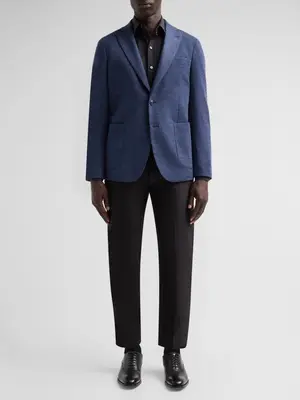 SAKS FIFTH AVENUE Collection Wool-nylon Double-faced Jersey Sport Coat