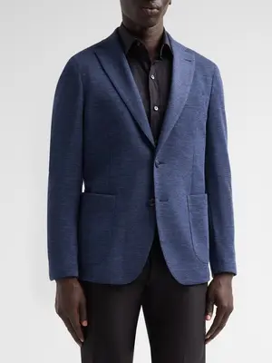 SAKS FIFTH AVENUE Collection Wool-nylon Double-faced Jersey Sport Coat