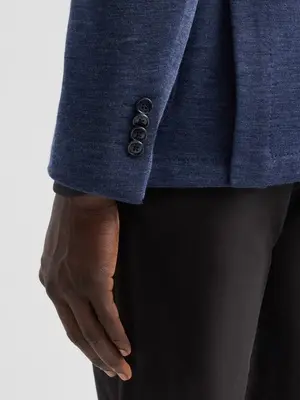 SAKS FIFTH AVENUE Collection Wool-nylon Double-faced Jersey Sport Coat