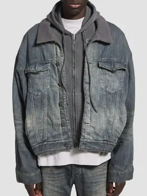Balenciaga Layered Lined Denim Jacket