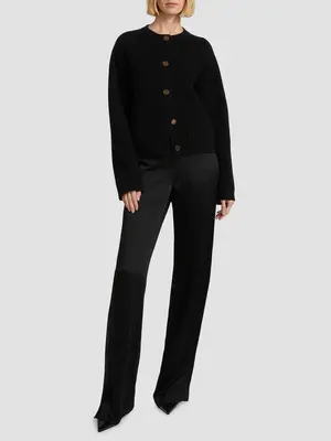 TOTEME Hammered Button Cardigan - Black