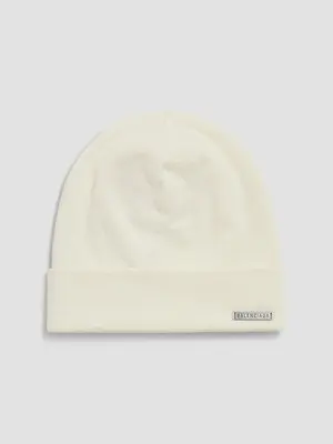 Balenciaga Knitted Beanie In Cashmere - Cream