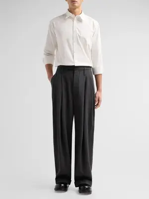 Public School Waverly Pleated-front Wool Pants
