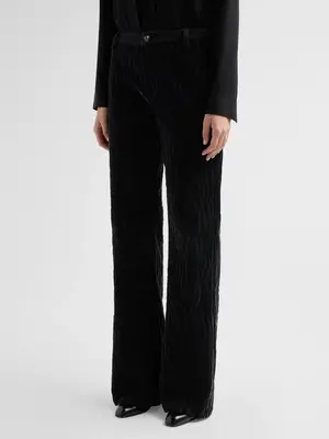 Ramy Brook Valentina Textured High-rise Jeans