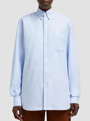 Moncler Long Sleeve Shirt In Cotton