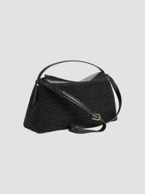 TOTEME T-lock Woven-leather Top Handle Bag