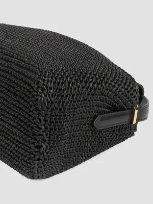 TOTEME T-lock Woven-leather Top Handle Bag