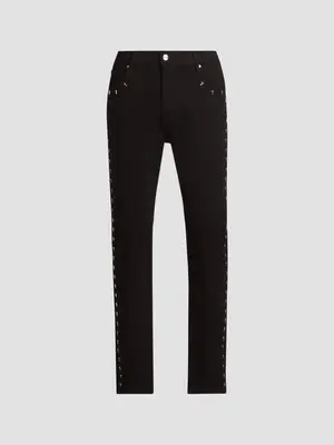 RtA Bryant Cross Stretch High-rise Slim-fit Jeans - Black Cross
