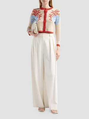 Retrofete Aralyn Coral Seashell Knit Cardigan
