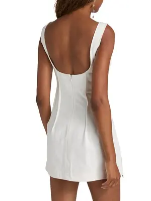 Acler Leven Embroidered Pleated Cotton Minidress
