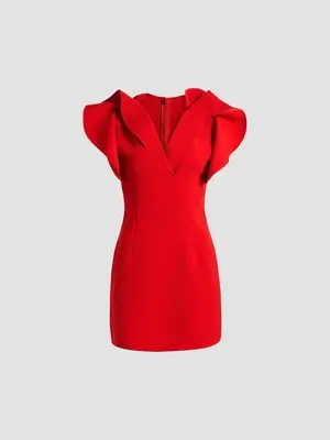 Acler Normanhill Puff-sleeve Minidress - Cherry