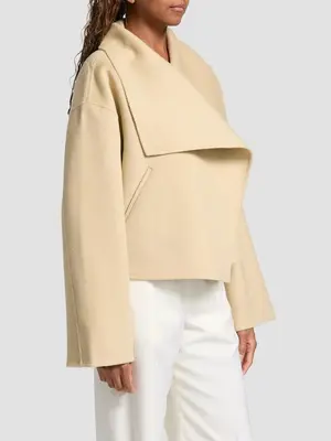 TOTEME Signature Wool Double-face Jacket - Peanut