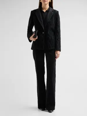 Ramy Brook Liana Cotton-blend Velvet Blazer