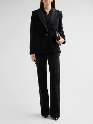 Ramy Brook Liana Cotton-blend Velvet Blazer
