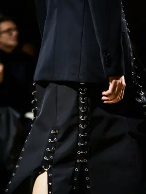 Simone Rocha Grommet Ring Sculpt Ripple Midi Skirt