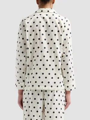 PAPINELLE Polka Dot Cotton Sateen Pajamas
